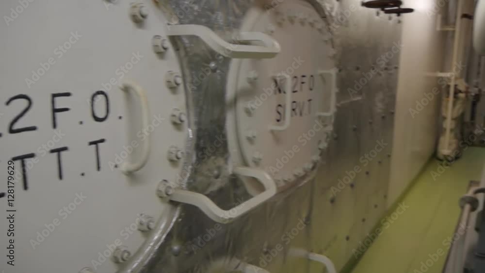 Manhole covers of fuel oil tanks on ship Stock 비디오 | Adobe Stock