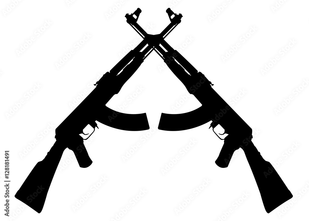 Logo Waffen Kalaschnikow Stock Vector | Adobe Stock