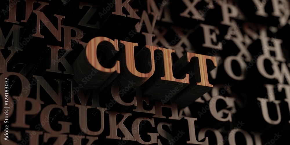 Cult - Wooden 3D rendered letters/message. Can be used for an online ...