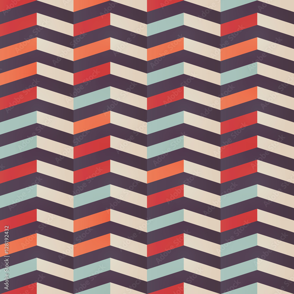 Geometric seamless chevron pattern in retro colors Stock Vector | Adobe ... Geometric seamless chevron pattern in retro colors Stock Vector | Adobe ...