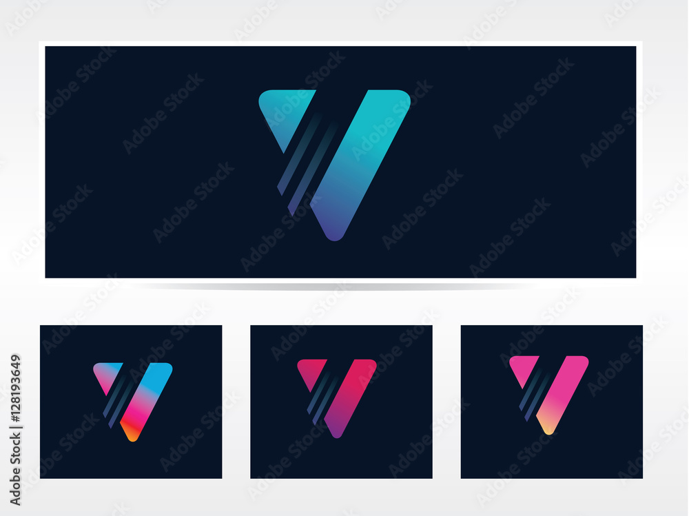 V logo Stock Vector | Adobe Stock