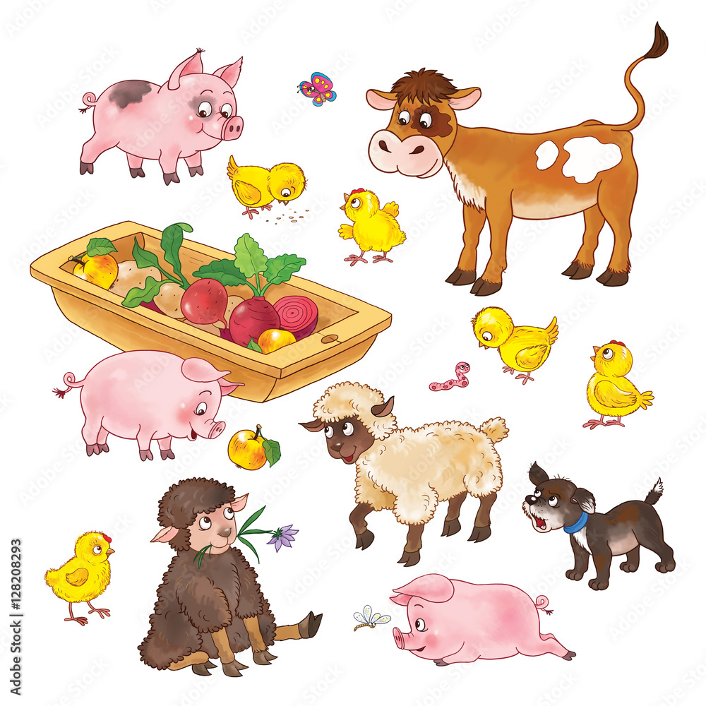 Cute Baby Farm Animals Clipart