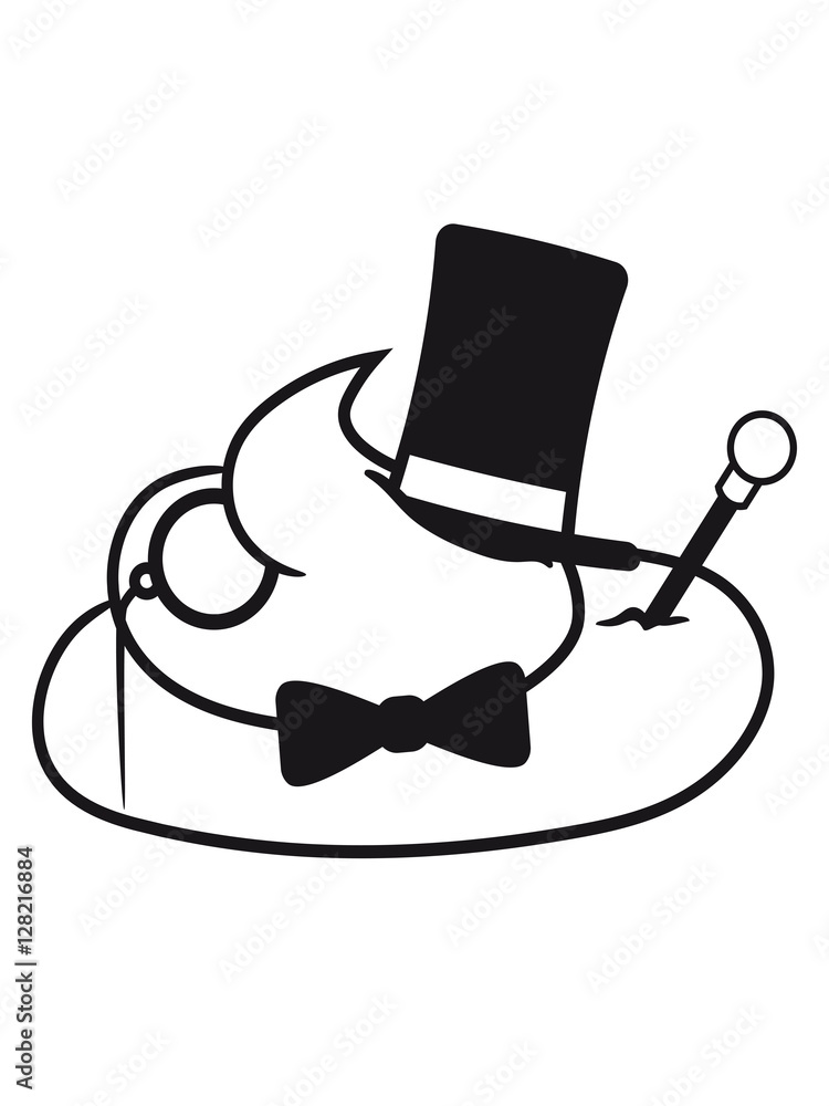 Sir gentlemen gentleman hat monoculus eyeglasses furry fladen stinking ...