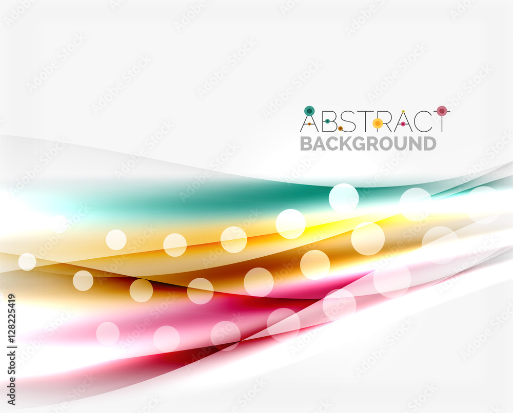 Shiny color lines on white background - motion Stock Vector | Adobe Stock
