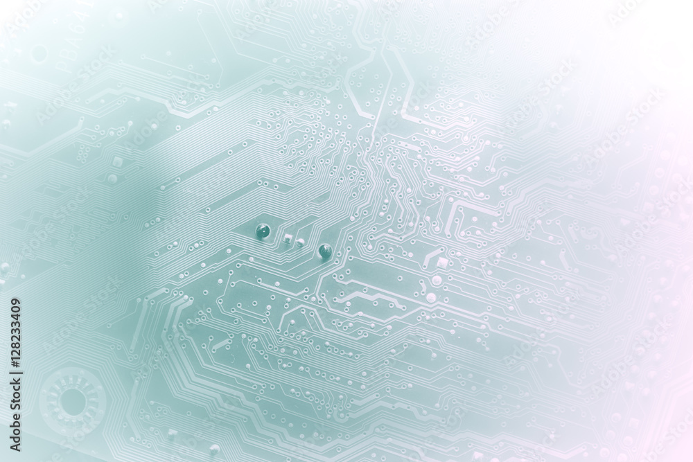 Circuit board. Electronic computer hardware technology. Motherboard ...