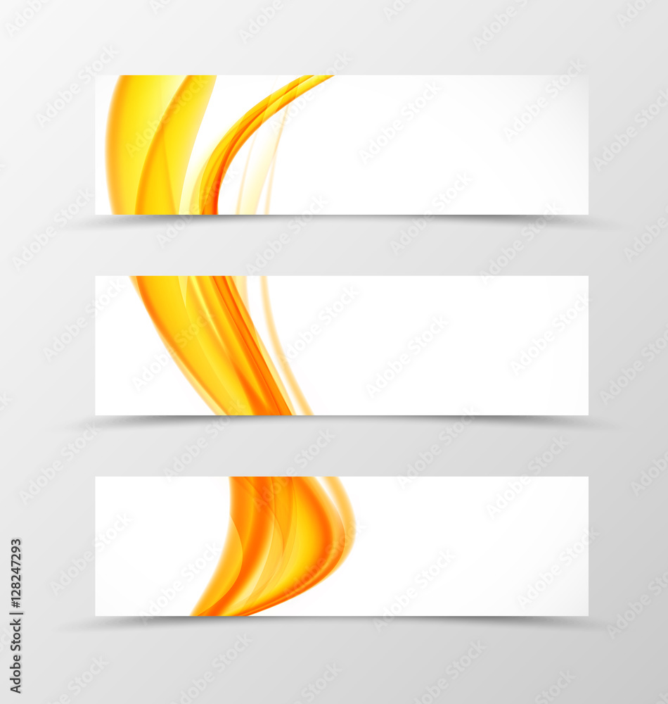 Set of header banner wave design Stock-Vektorgrafik | Adobe Stock