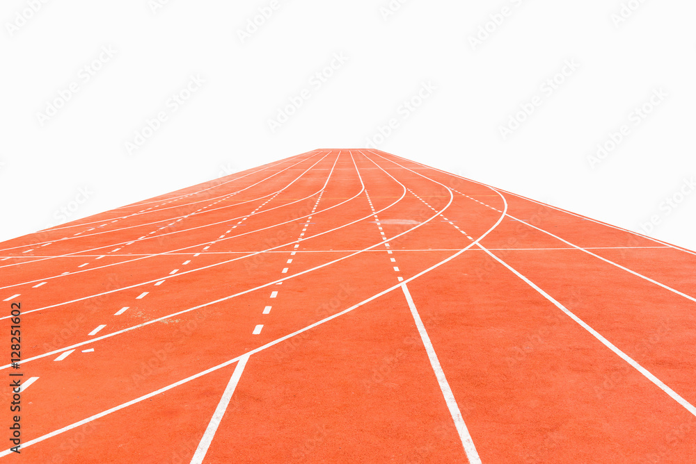 Running track , white background. Stock Photo | Adobe Stock