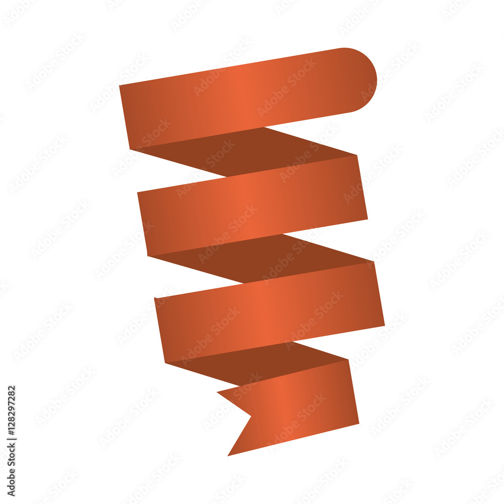 ribbon banner brown design icon vector illustration eps 10 Stock Vector ...