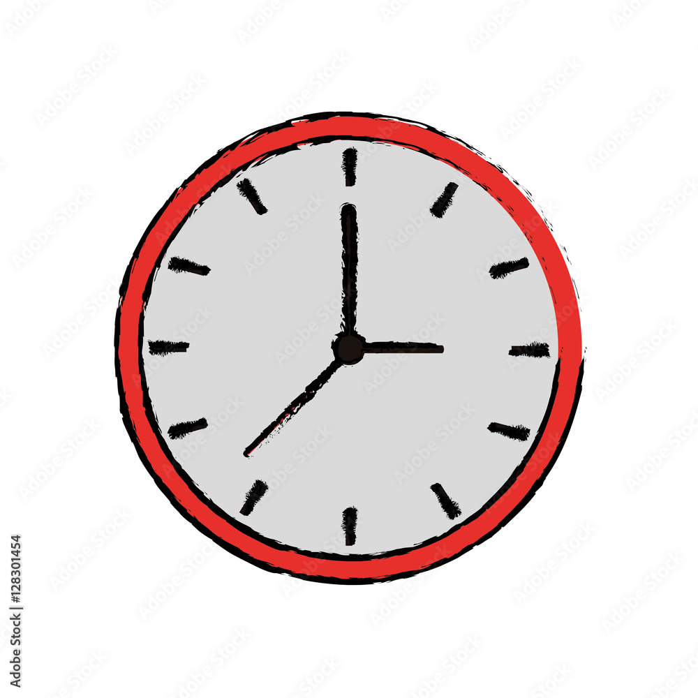cartoon clock time watch work icon vector illustration eps 10 Stock ...