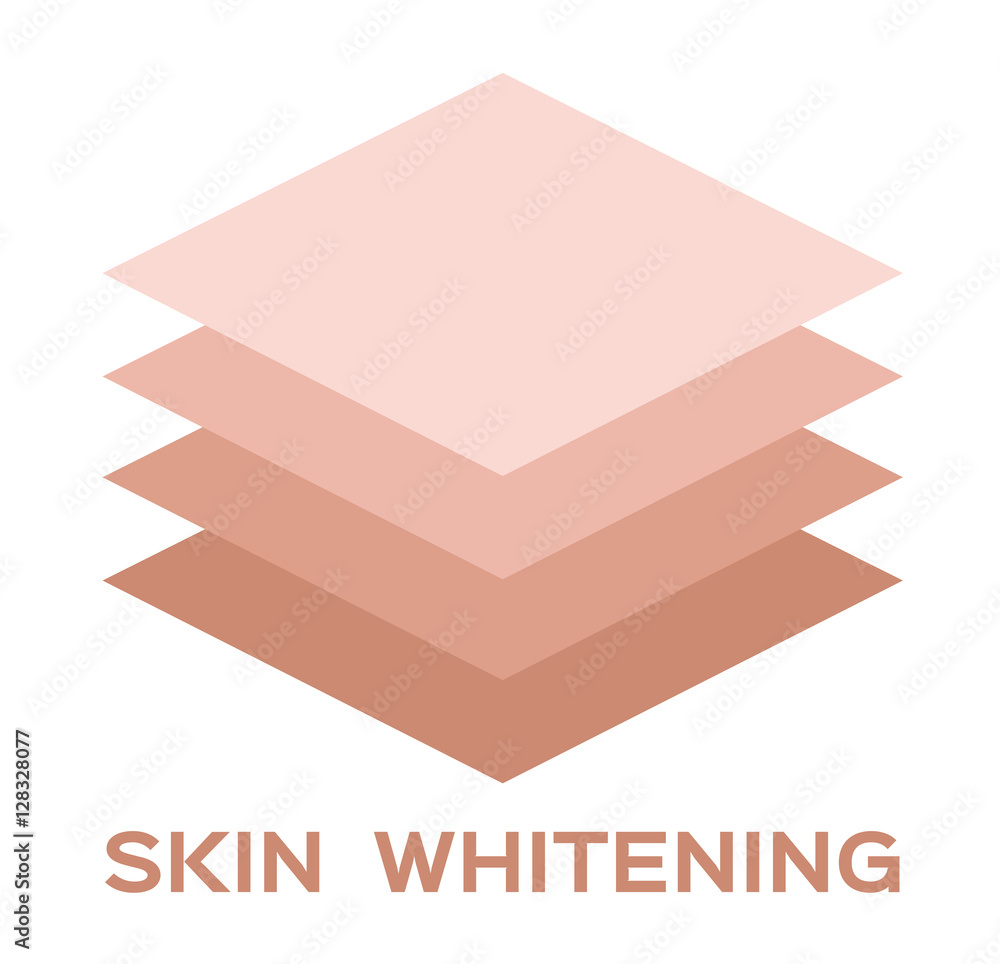 skin whitening icon and vector . dark skin turn to white skin Stock ...