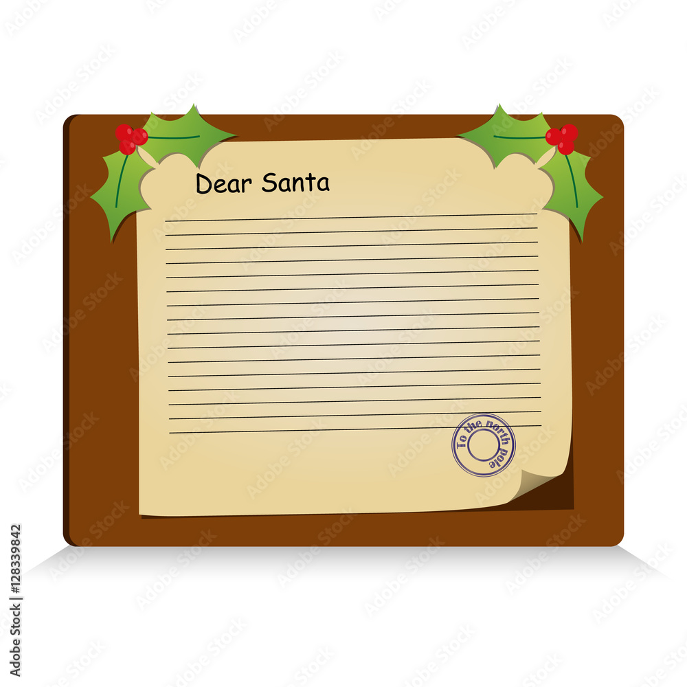 Letter to Santa Stock Vector | Adobe Stock