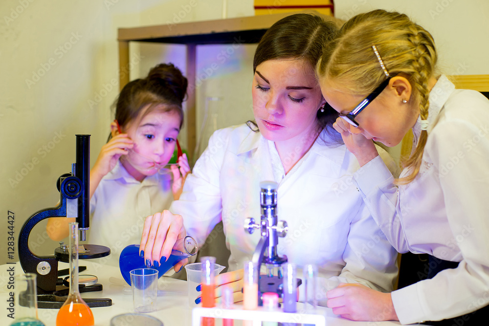 kids making science experiments Stock Photo | Adobe Stock