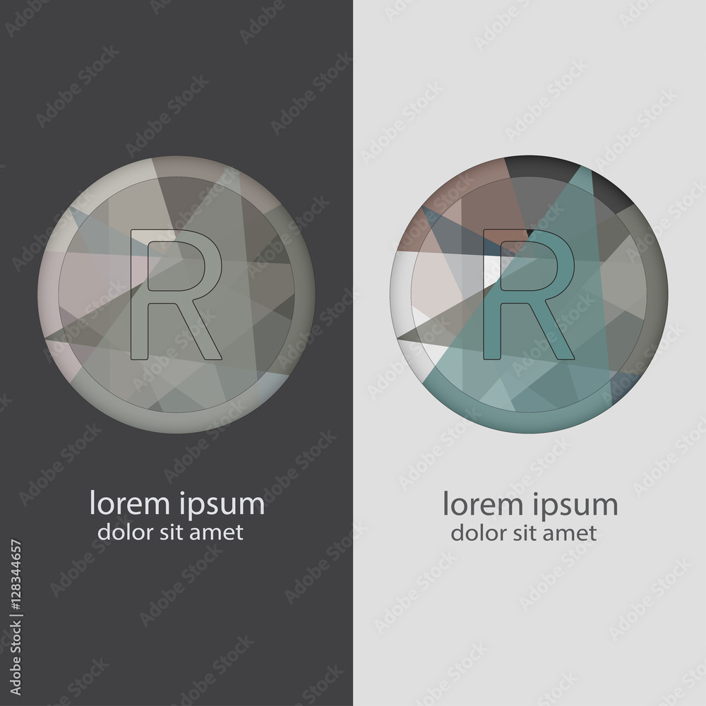 Letter R with multiple color combinations;Vector Illustration Stock ...