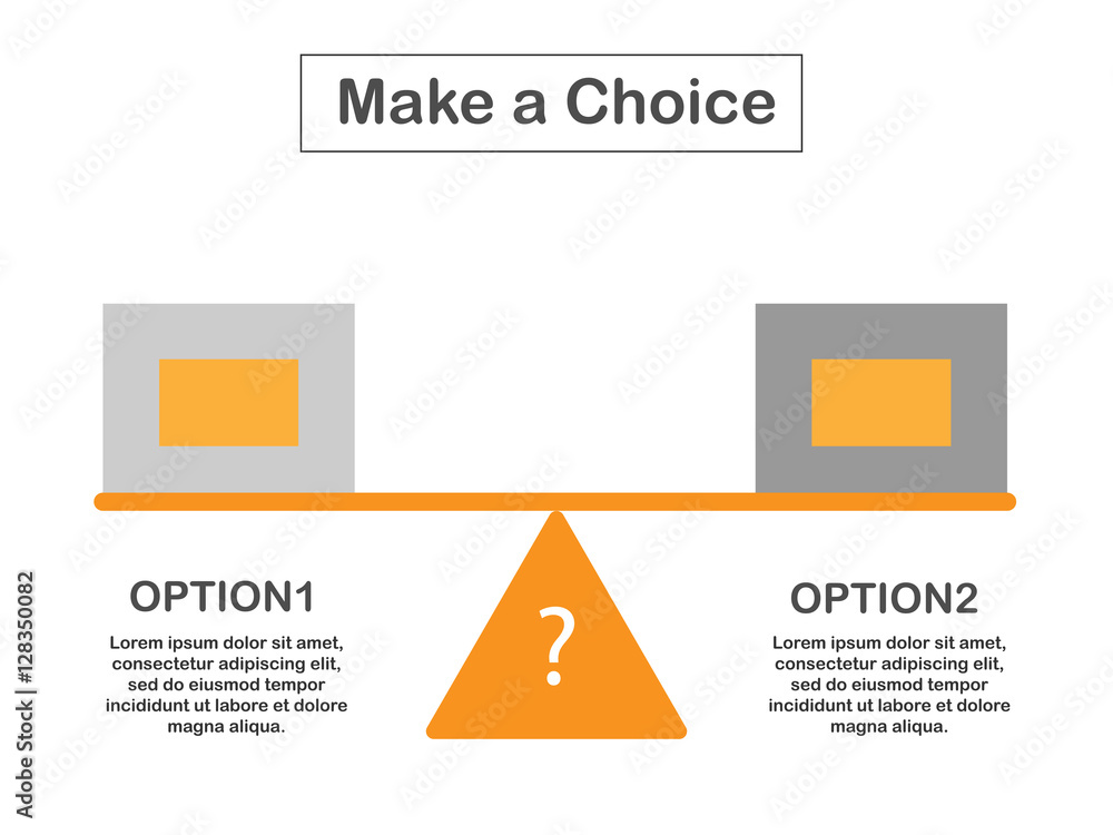 Infographic make choice concept. Vector EPS 10 Stock Vector | Adobe Stock