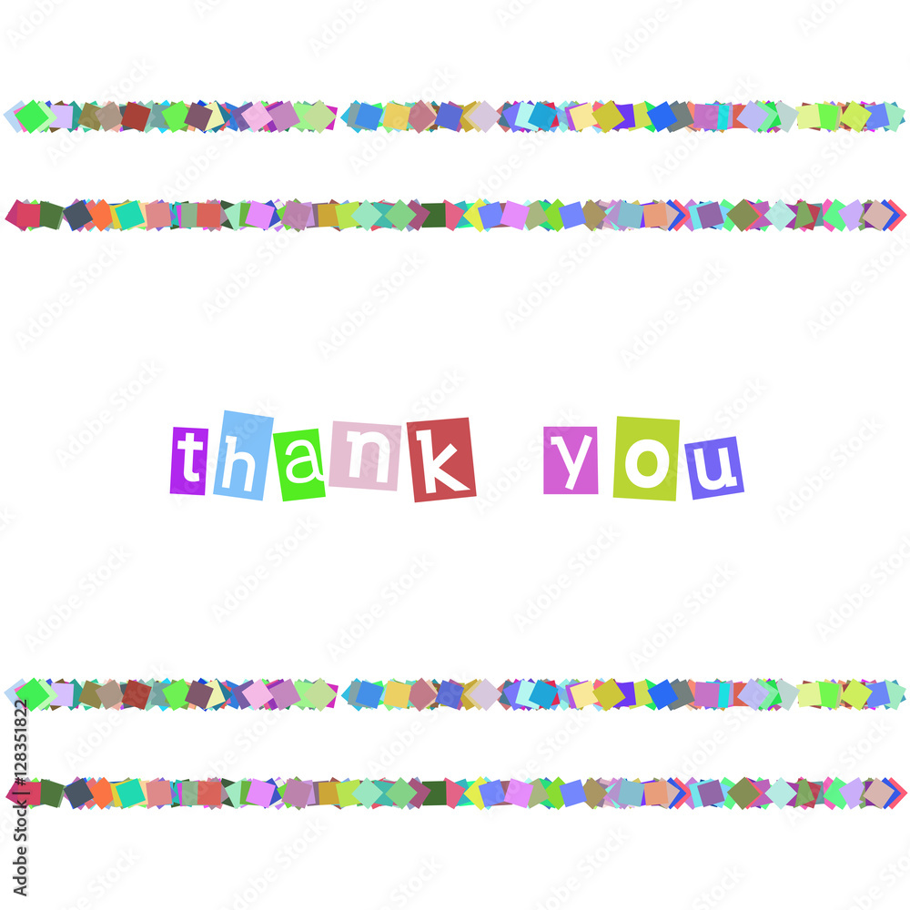 Thank You Color Card Stock Vector | Adobe Stock