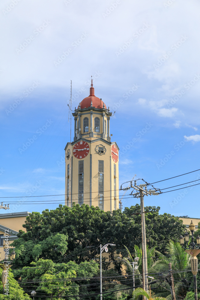 The clock tower of the Manila City Hall in Manila, Philippines Stock ...