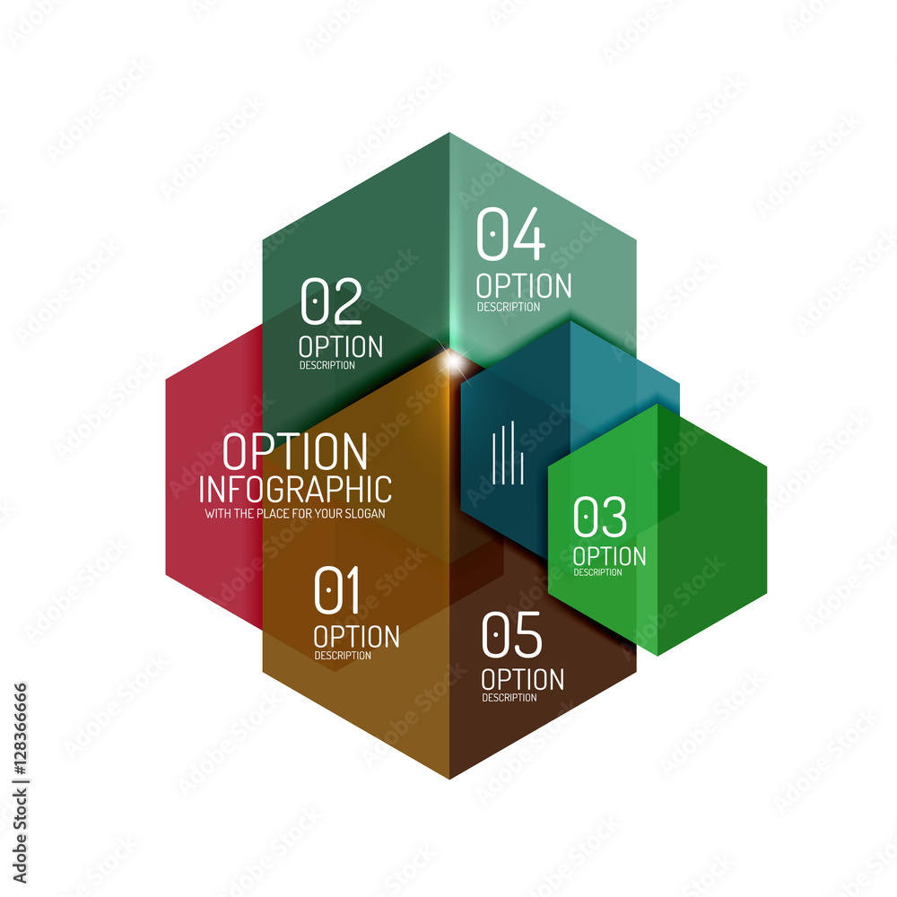 Infographic modern templates - geometric shapes Stock Vector | Adobe Stock