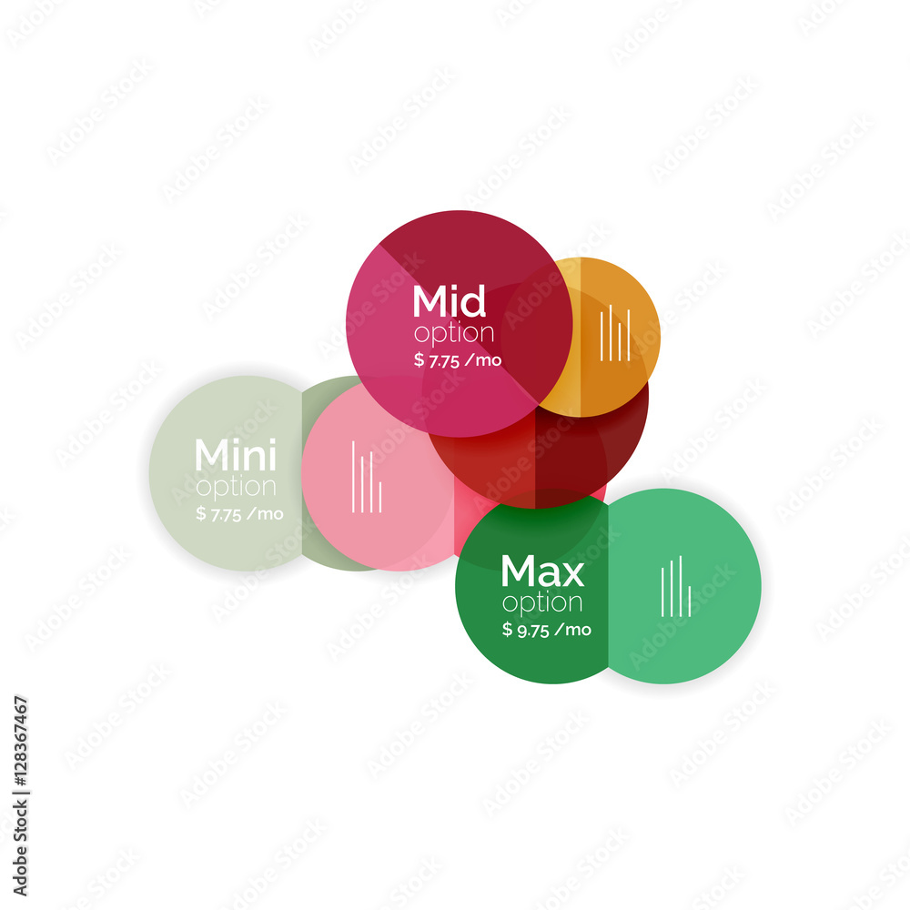 Circle business option diagrams Stock Vector | Adobe Stock