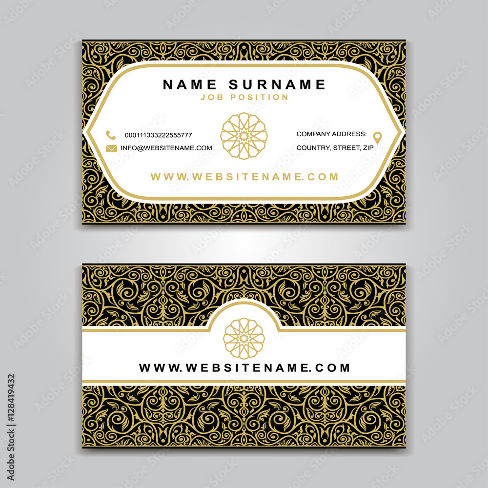 Business Vector Card creative Design, Islamic style Stock Vector ...