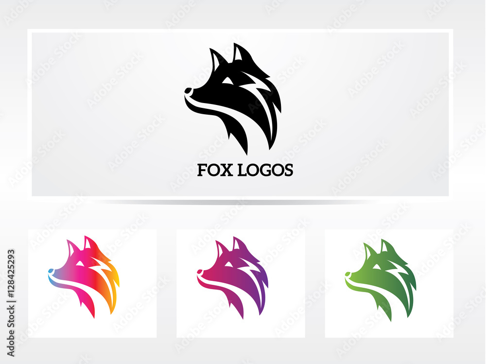 fox logo Stock Vector | Adobe Stock