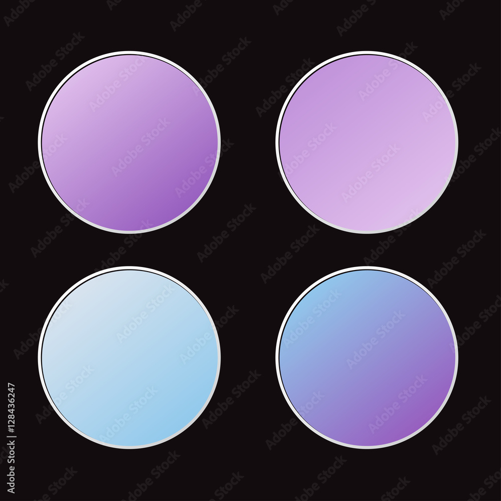Circle frame in purple and blue color tone design on black background ...