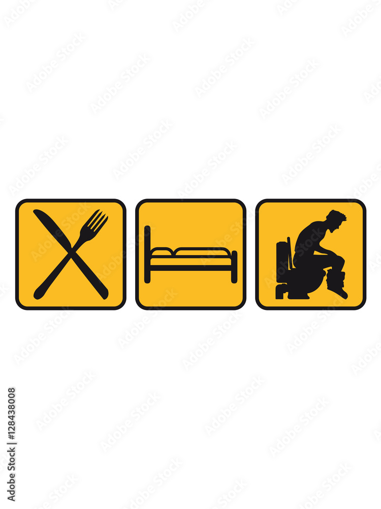 Eat sleep big toilet toilet shit toilet funny brown sausage fladen ...