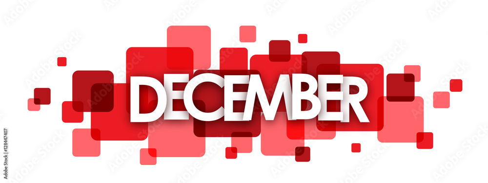 DECEMBER overlapping vector letters icon Stock Vector | Adobe Stock