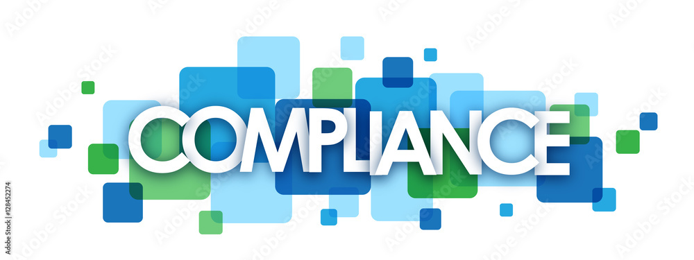 "COMPLIANCE" blue and green vector letter icon Stock Vector | Adobe Stock