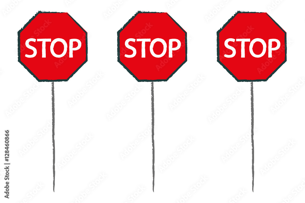 Vettoriale Stock Stop-Schilder | Adobe Stock