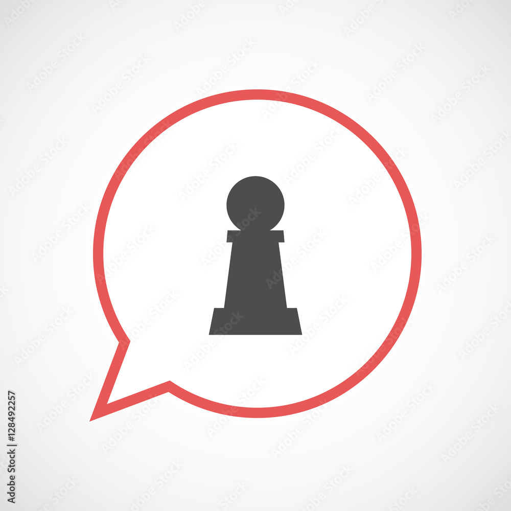 Isolated balloon with a pawn chess figure Stock Vector | Adobe Stock