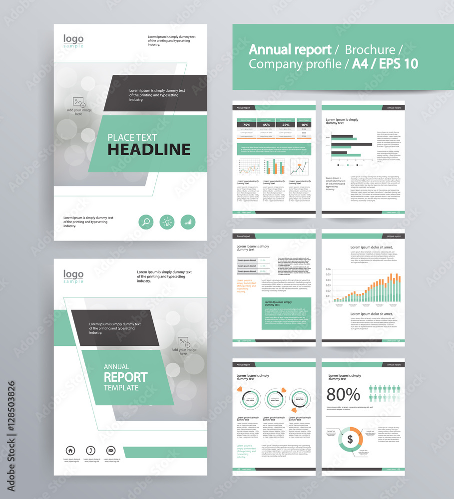 page layout for company profile, annual report, brochure, and flyer ...