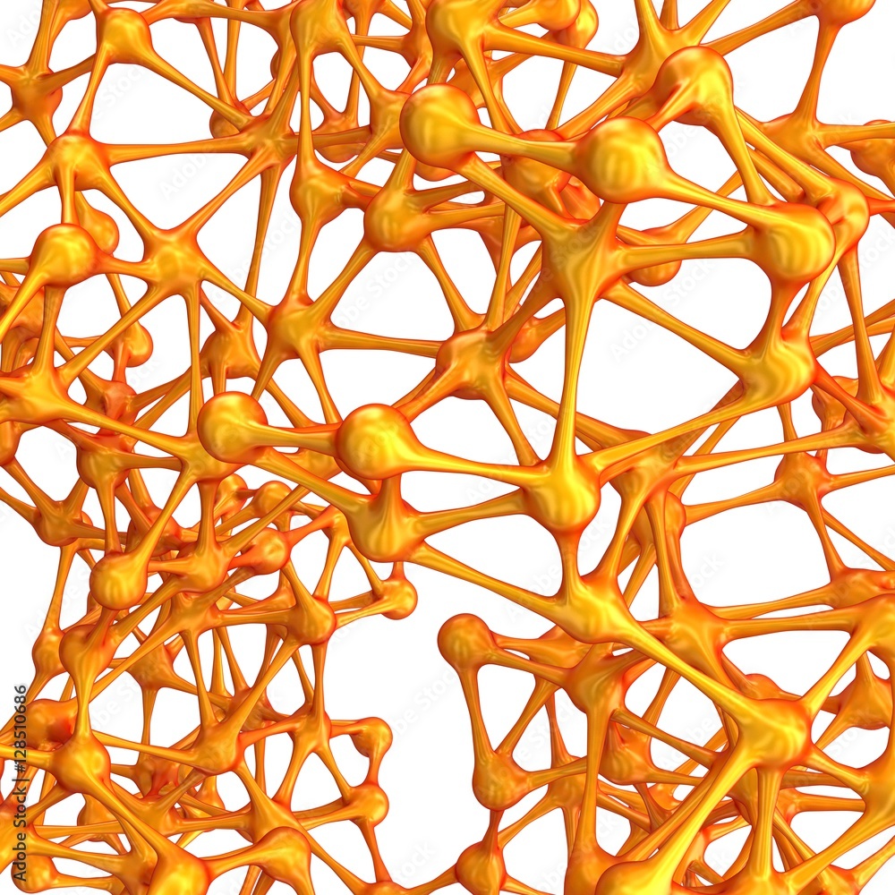 The network of nerve cells. 3d illustration. Isolated on white Stock ...