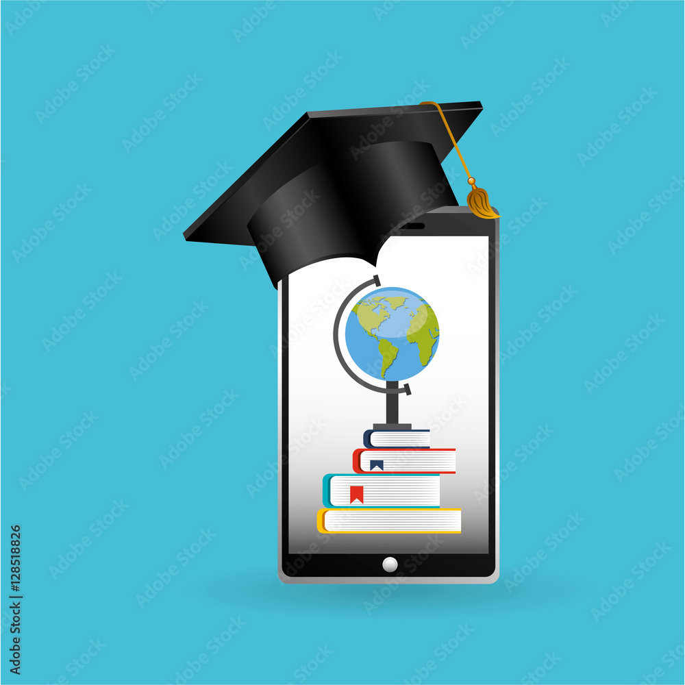 eduation online concept achiviement learning school background vector ...