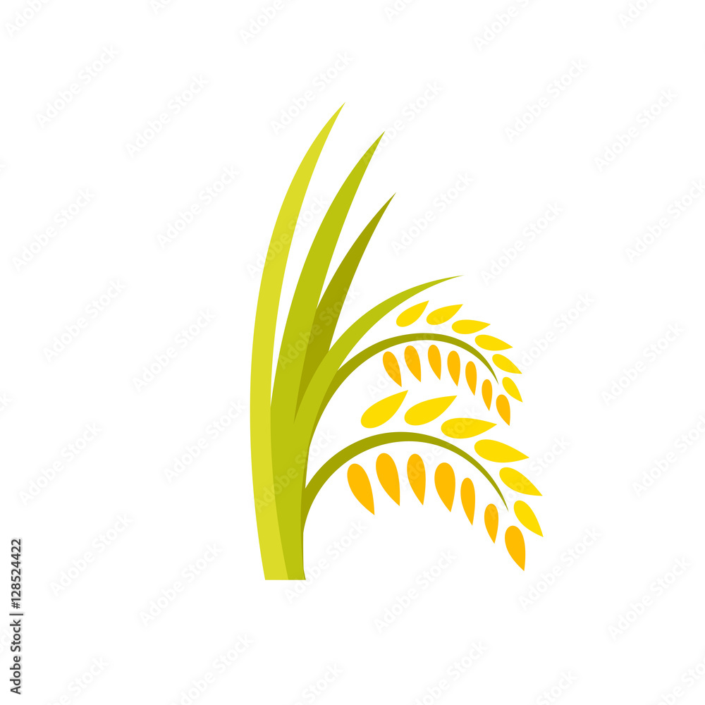 Ears of rice plant icon Stock Vector | Adobe Stock