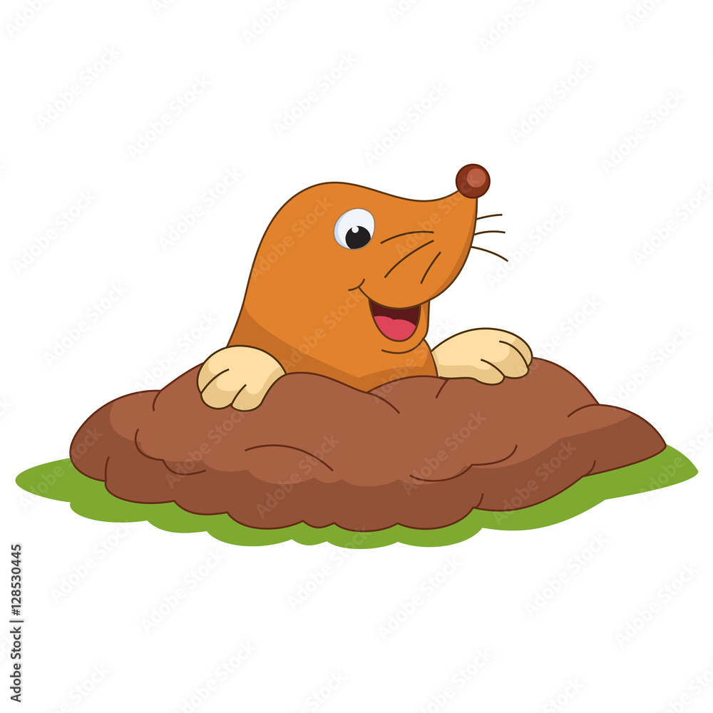 Vector Illustration Of Cartoon Mole Stock Vector | Adobe Stock