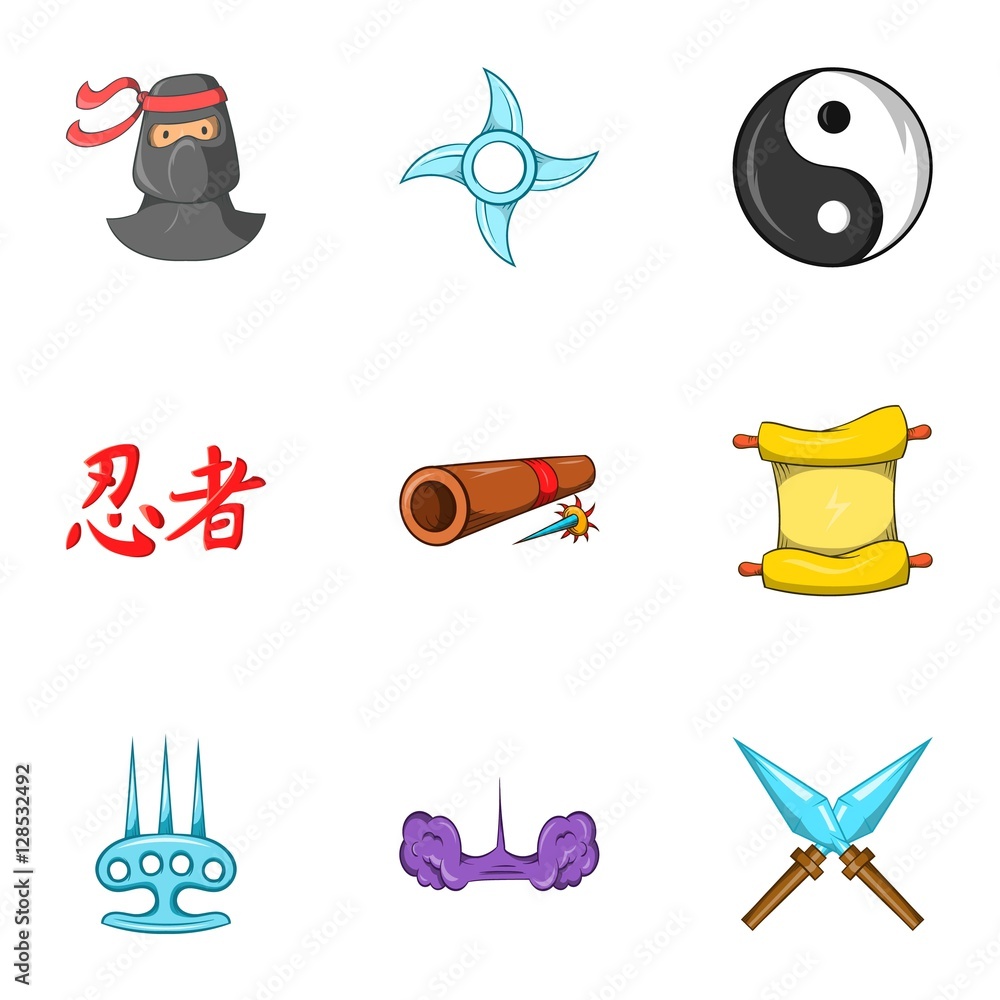 Killer icons set. Cartoon illustration of 9 killer vector icons for web ...