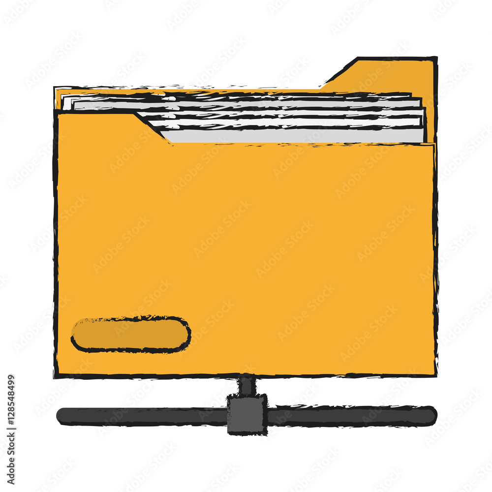 File icon. Folder document data archive and storage theme. Isolated design. Vector illustration ...