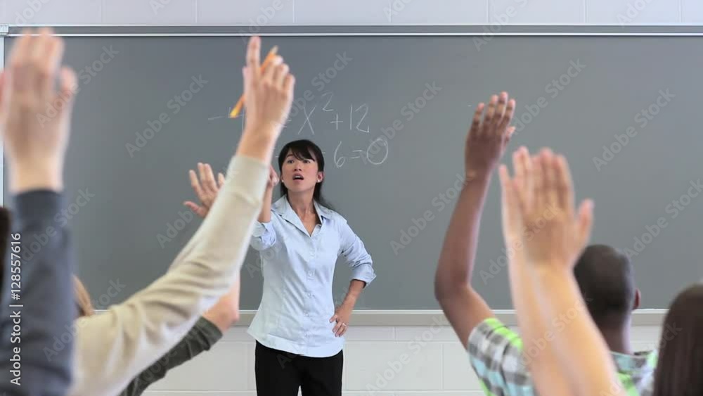 High school teacher teaching maths class Stock Video | Adobe Stock