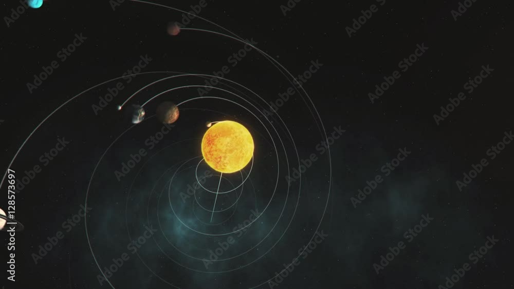 Solar System 3D animation Stock Video | Adobe Stock