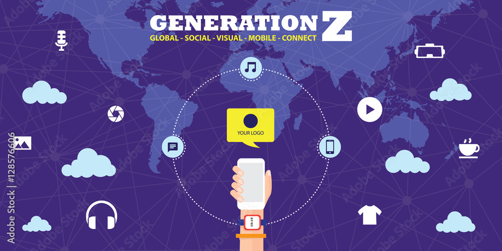 Generation Z Vector Illustration Stock Vector | Adobe Stock