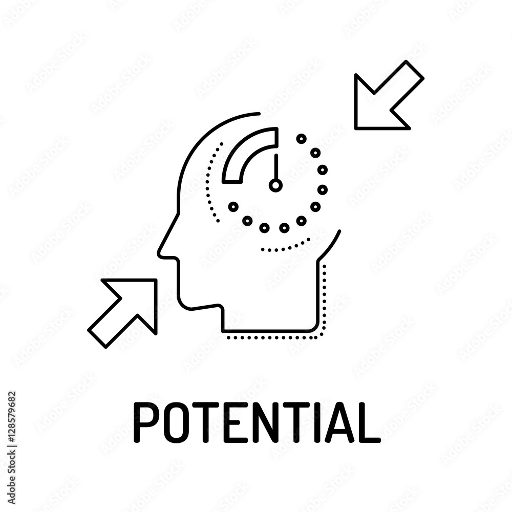 POTENTIAL Line icon Stock Vector | Adobe Stock