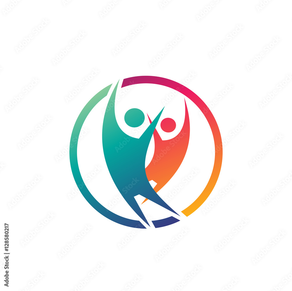 People together logo Stock Vector | Adobe Stock