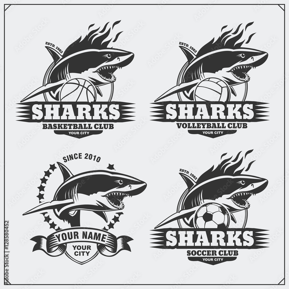 Sharks Soccer Logo