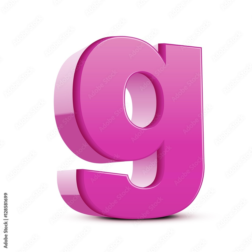 lowercase light pink letter G Stock-Vektorgrafik | Adobe Stock