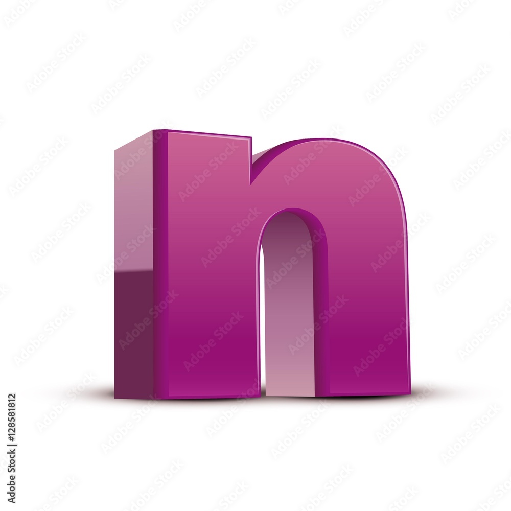 Purple Letter N