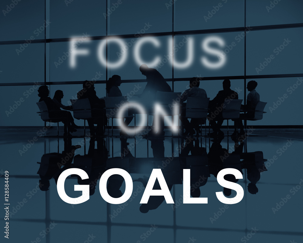 Focus On Goals Text Graphics Concept Stock Photo | Adobe Stock