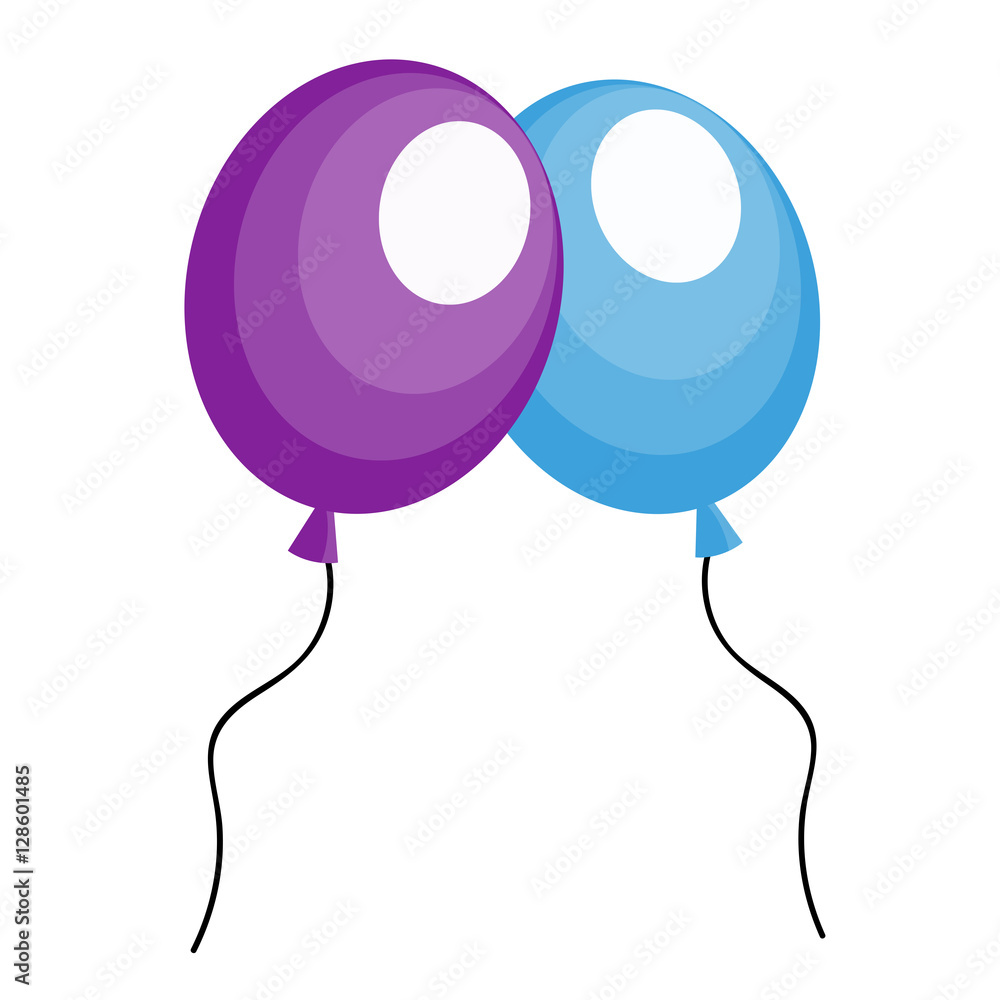 2 Luftballons Stock-Vektorgrafik | Adobe Stock