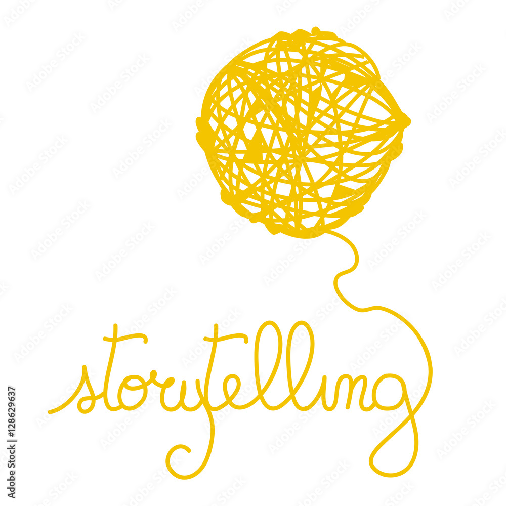 Story-telling concept image: a yellow bundle shaping storytelling ...