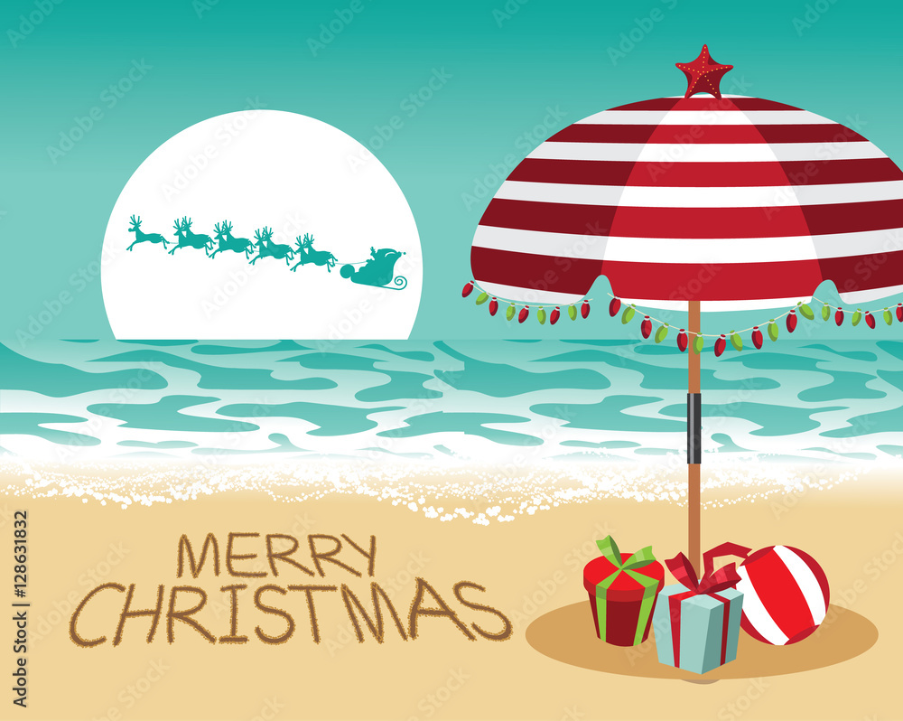 Beach Christmas Clip Art