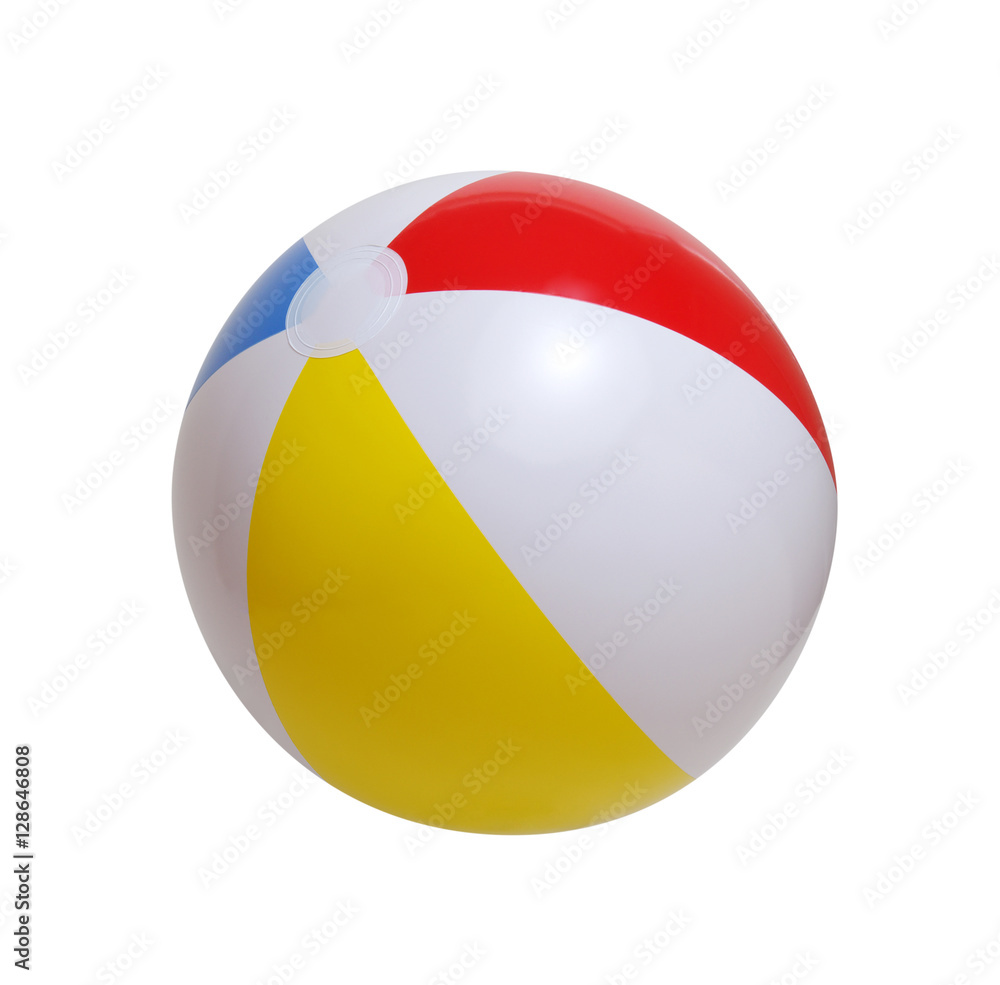 Beach ball on a white Stock Photo | Adobe Stock